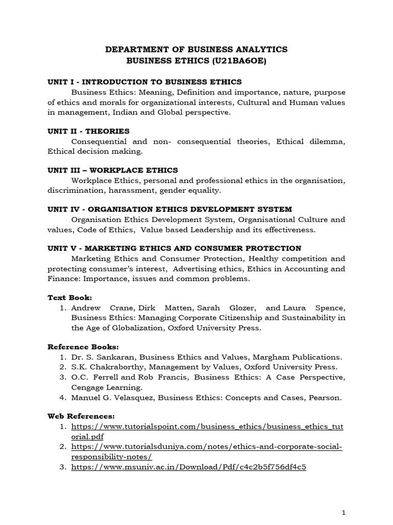 Business Ethics Overview and Importance | PDF | Utilitarianism | Hedonism