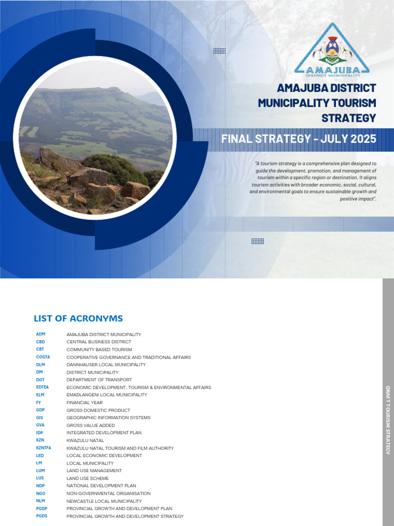 Amajuba District Tourism Strategy 2025 | PDF | Tourism | Capacity Building