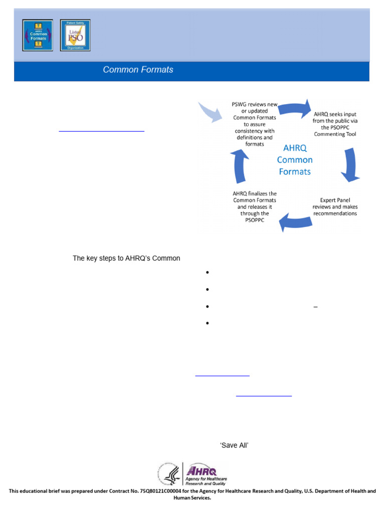 Common Formats Commenting Tool Introduction | PDF | Patient Safety ...