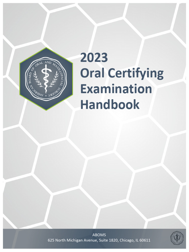 OCE Certification Guide for Surgeons | PDF | Oral And Maxillofacial ...