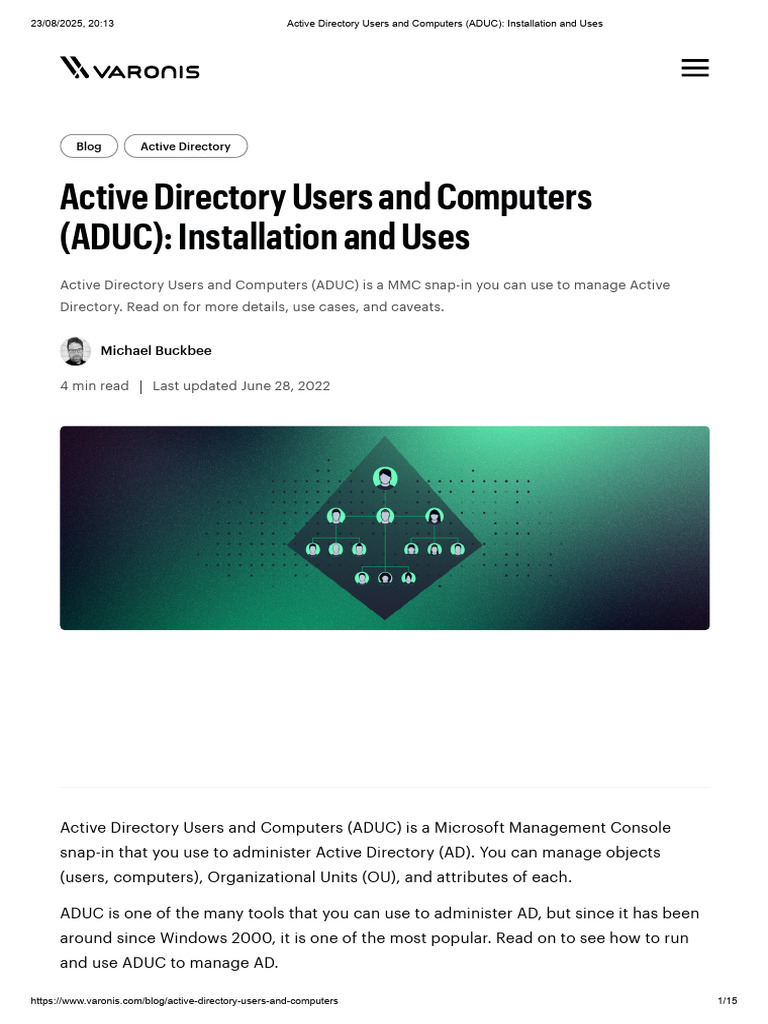 Active Directory Users and Computers (ADUC) | PDF | Active Directory ...
