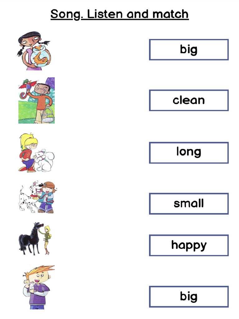 Worksheet 'Listen and Match' | PDF