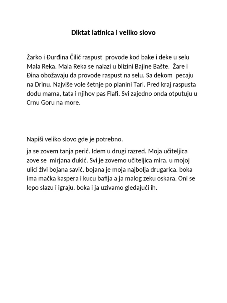 Diktat Latinica I Veliko Slovo | PDF