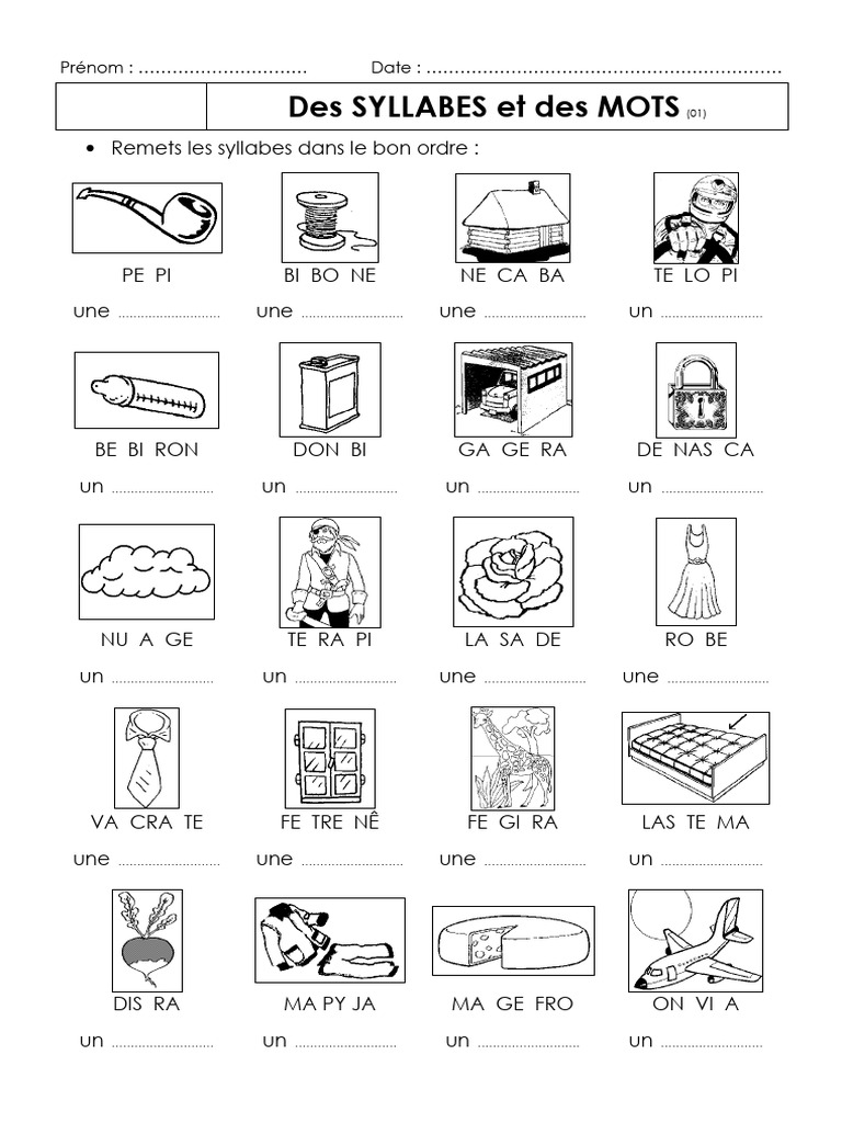 Exercices Sur Les Syllabes | PDF