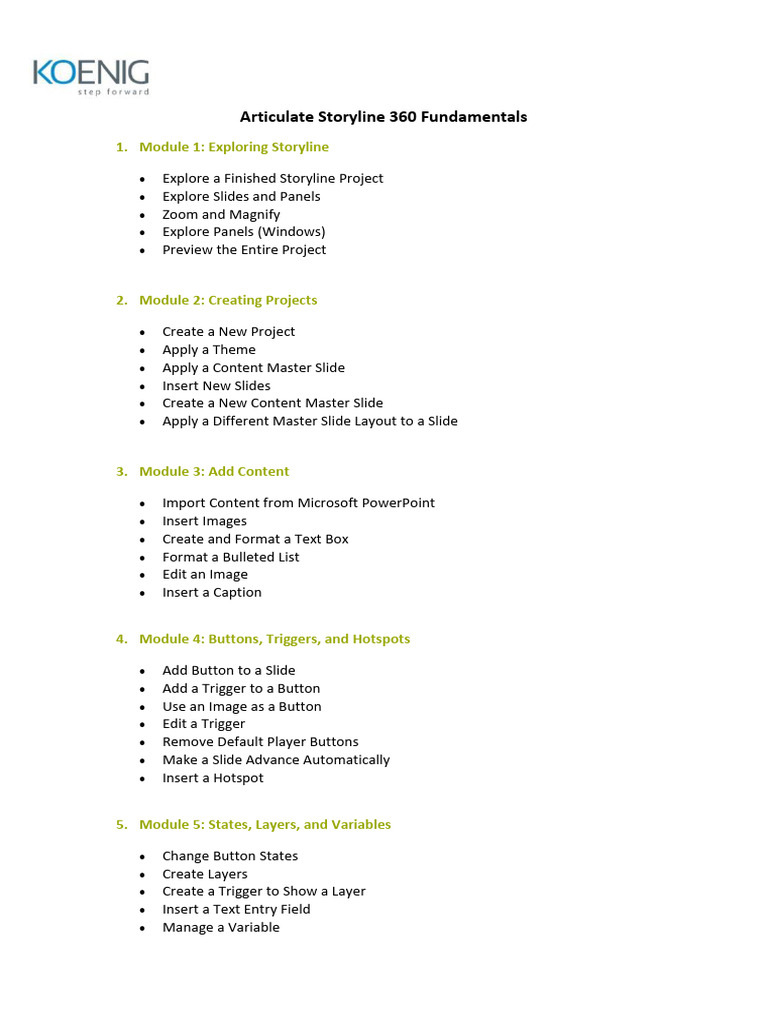 Articulate Storyline 360 Fundamentals | PDF
