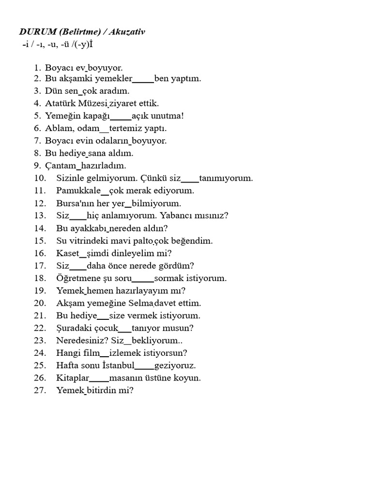 Akuzativ Vezba | PDF