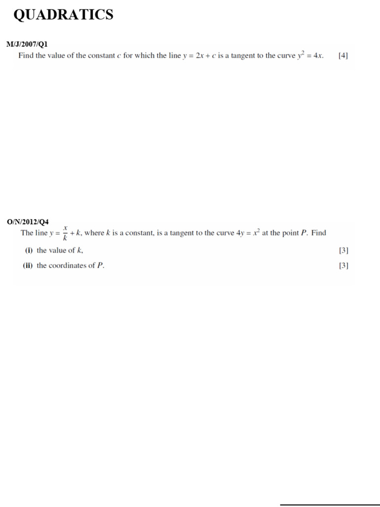 Quadratic Equation Worksheet | PDF