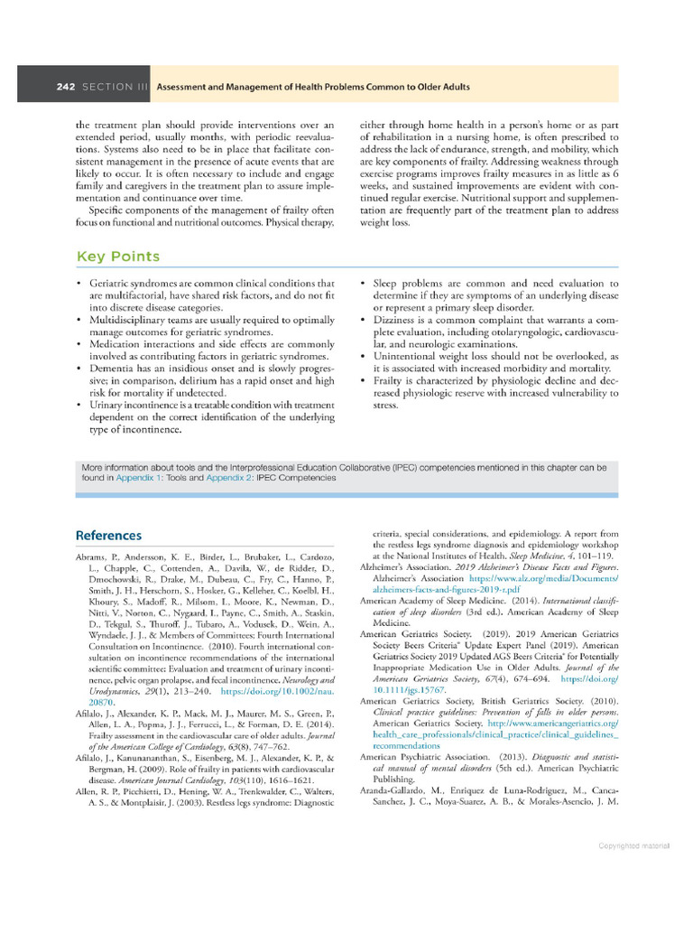 Common Geriatric Syndromes | PDF