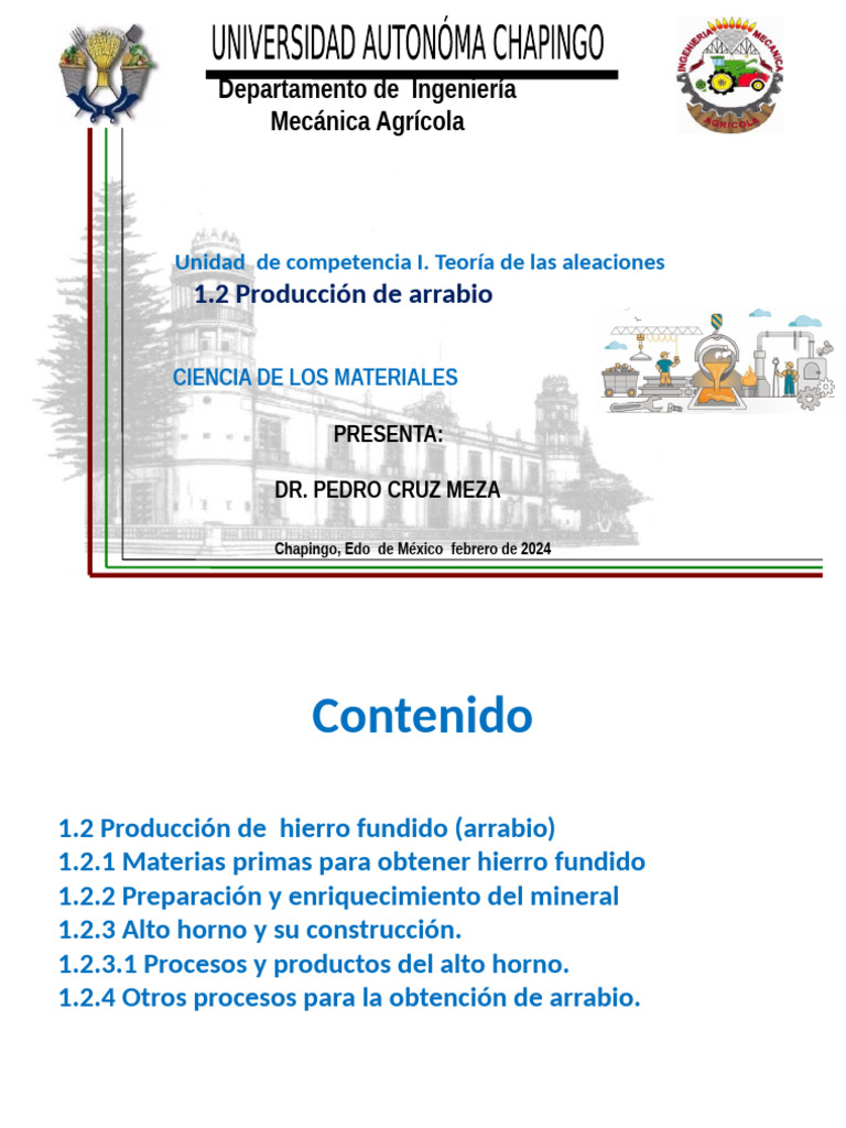 Producción de Arrabio en Altos Hornos | PDF | Arrabio | Hierro