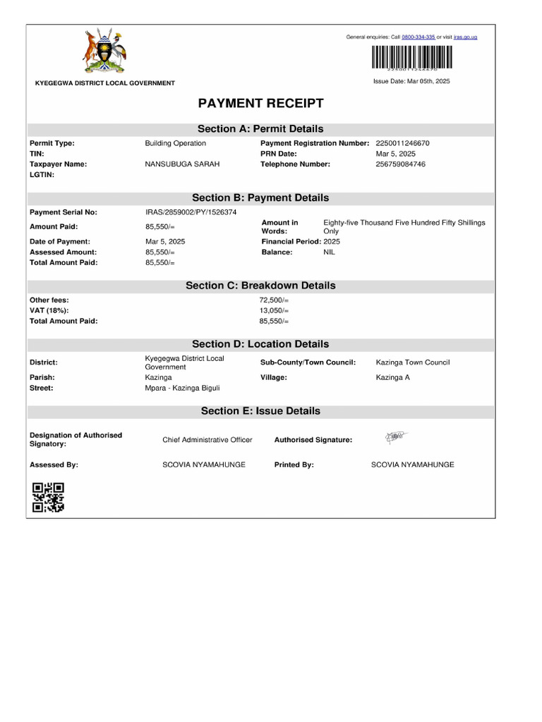 Receipt | PDF