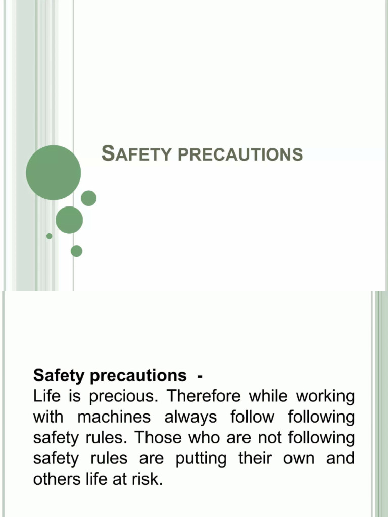 Manufacturing Tools and Safety Precautions | PDF