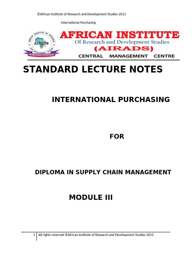 International Purchasing Insights | PDF | Economies | Business