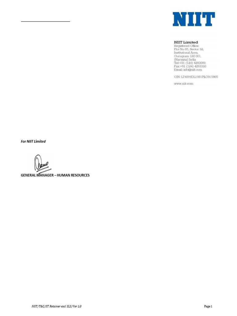 Relieving Niit 2023 | PDF