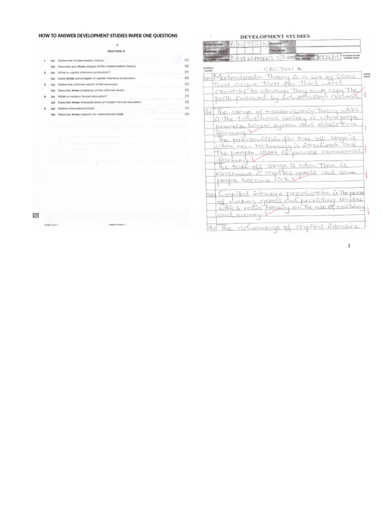 How To Answer Development Studies Paper One Questions-2024 | PDF ...