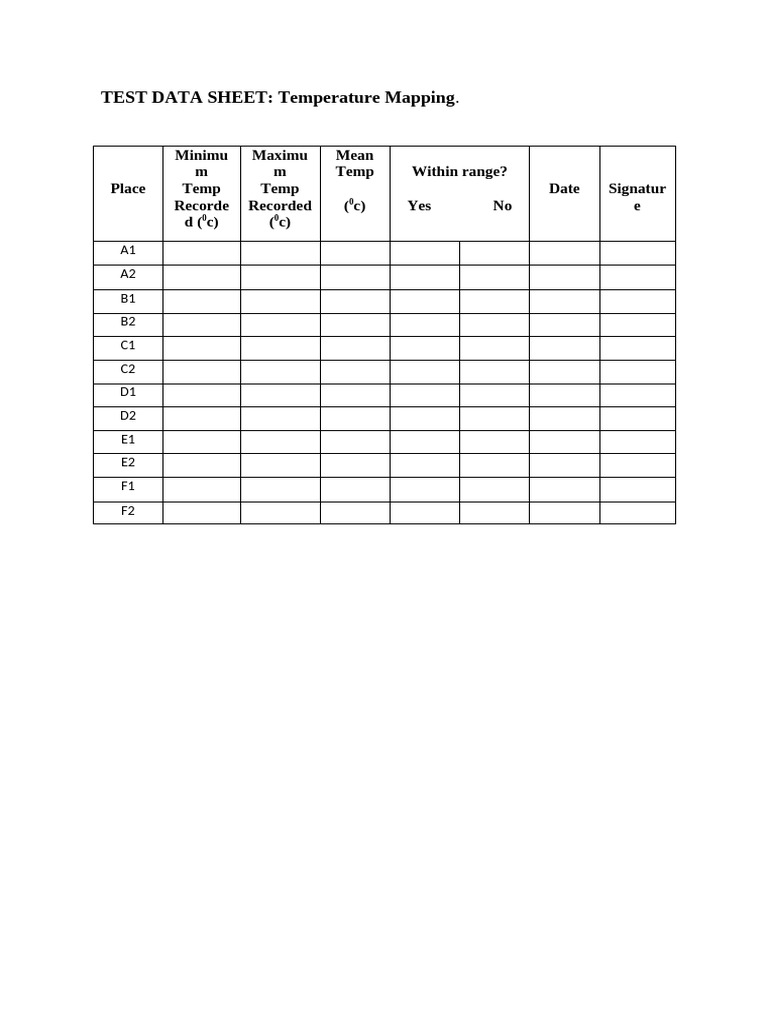 Temperature Mapping | PDF