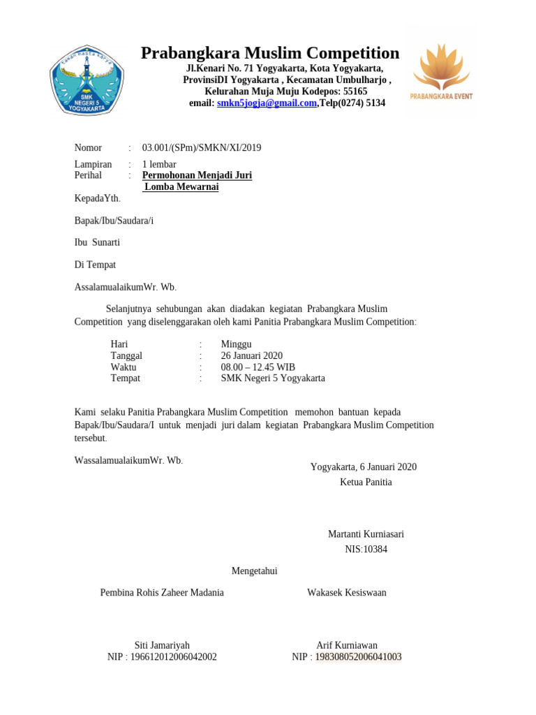 Surat Tebusan Juri PMC | PDF