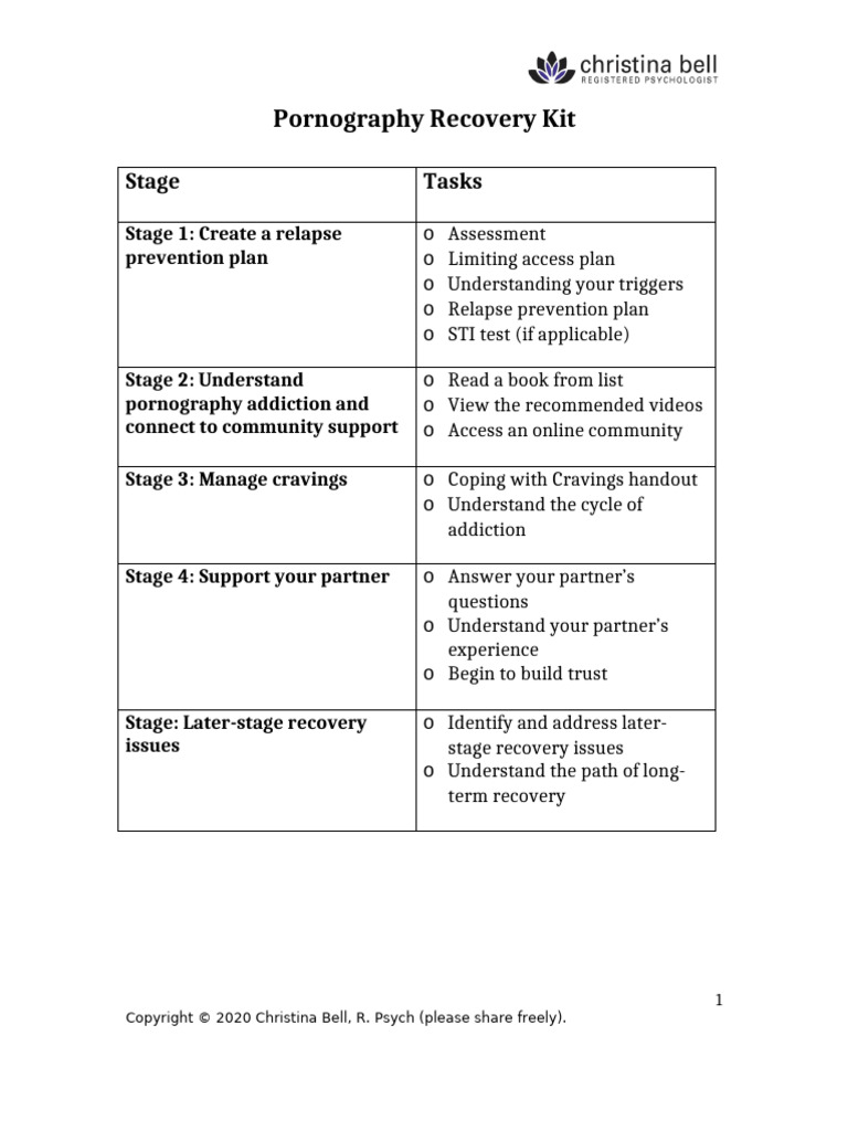 Pornography Recovery Kit Jan 2021 | PDF | Psychological Trauma | Mental ...