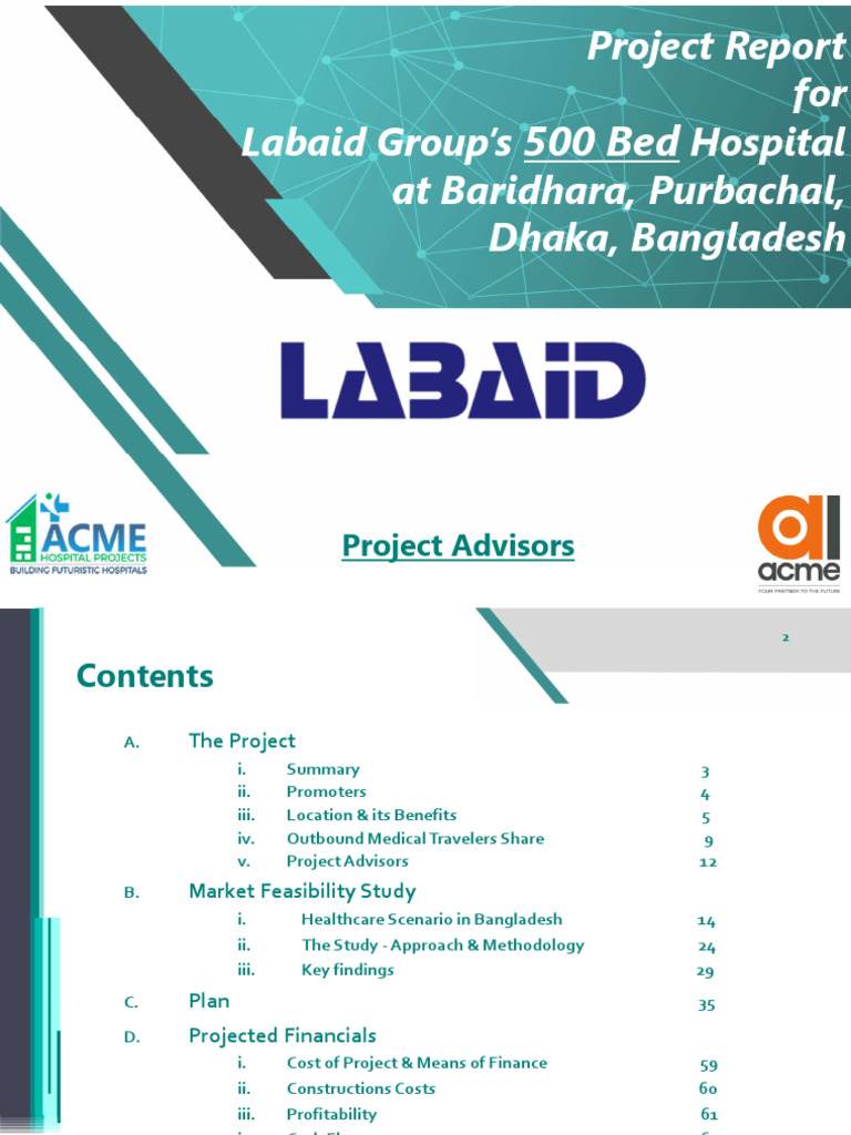 ACME Project Report (R1) For LABAID Hospital, Baridhara | PDF | Surgery ...