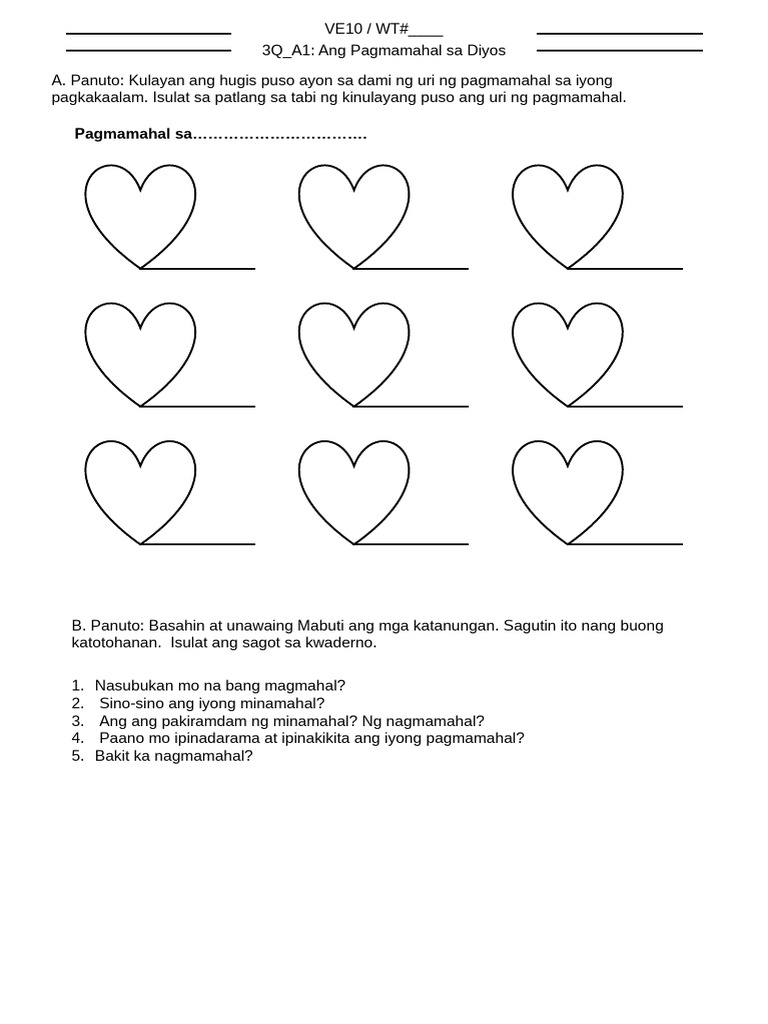 3Q Aralin-1 Activities | PDF