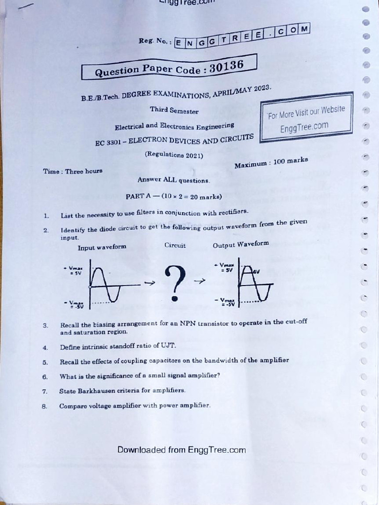 EDC Q.paper & Answer | PDF