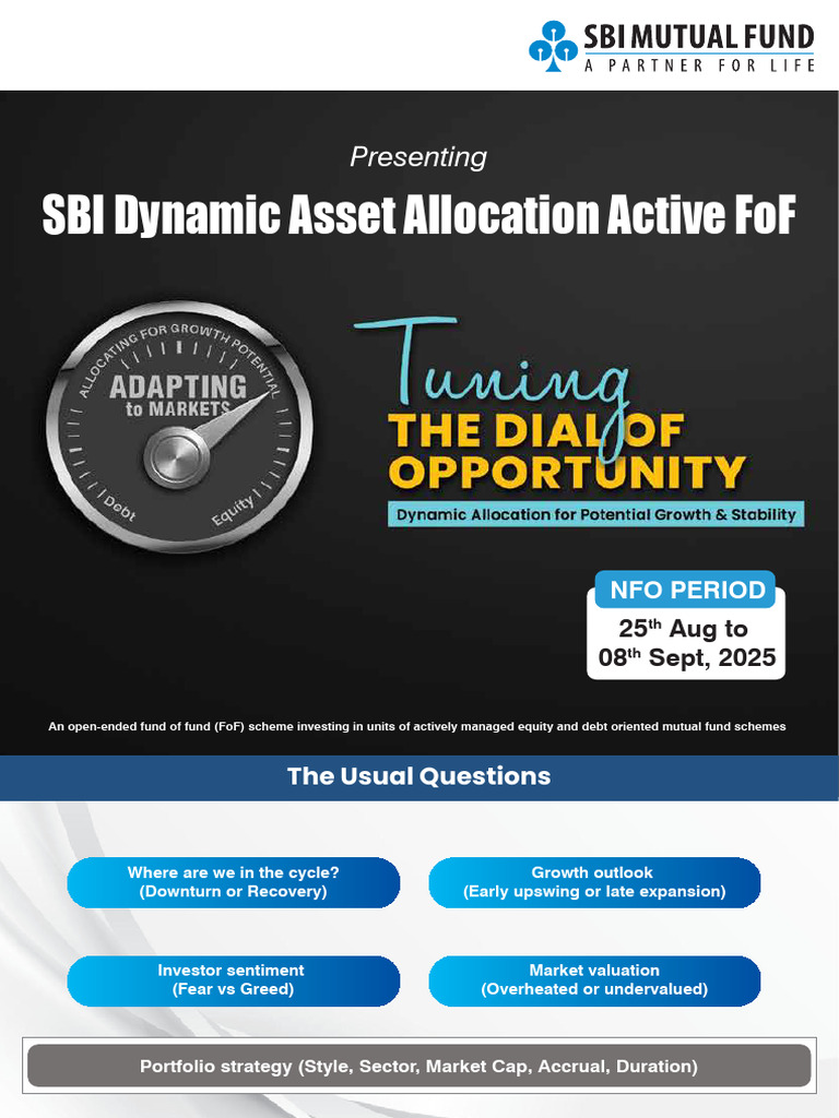 Nfo Leaflet Sbi Dynamic Asset Allocation Active Fof | PDF | Asset Allocation | Investing