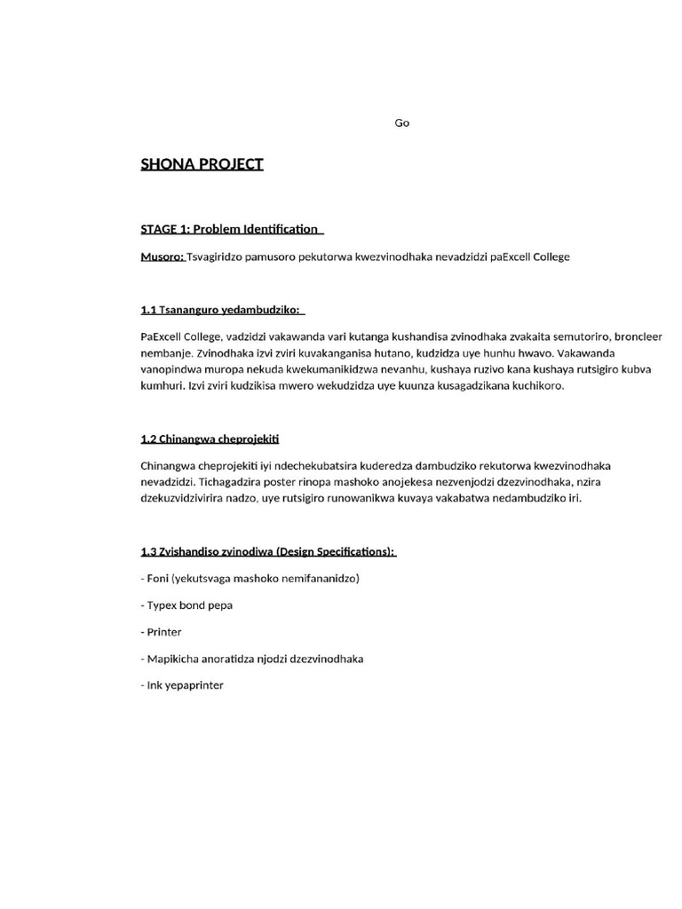 Shona Project Drugs | PDF