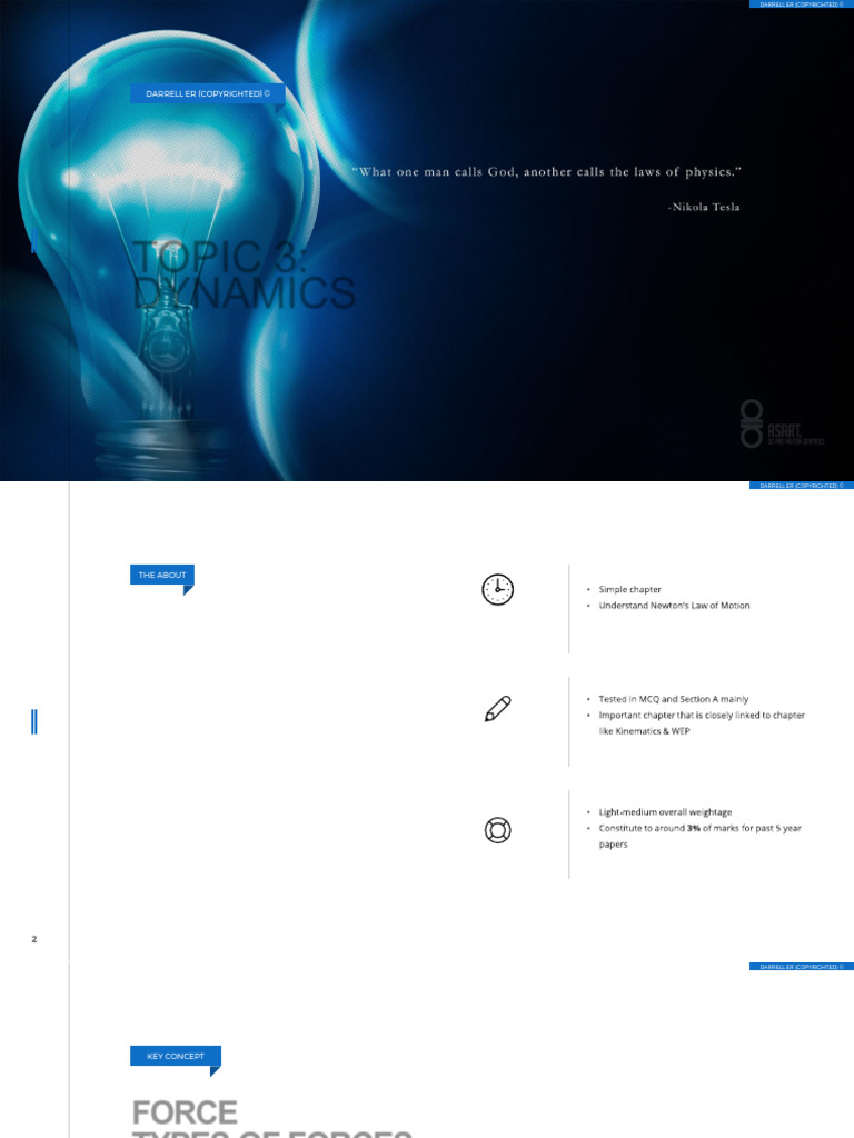 (PHY CS) Chapter 3 - Dynamics | PDF | Force | Friction