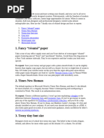 Standard Resume Sizes and Formats | PDF | Résumé | Typefaces
