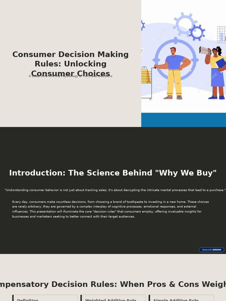 Consumer Decision Making Rules Unlocking Consumer Choices | PDF ...