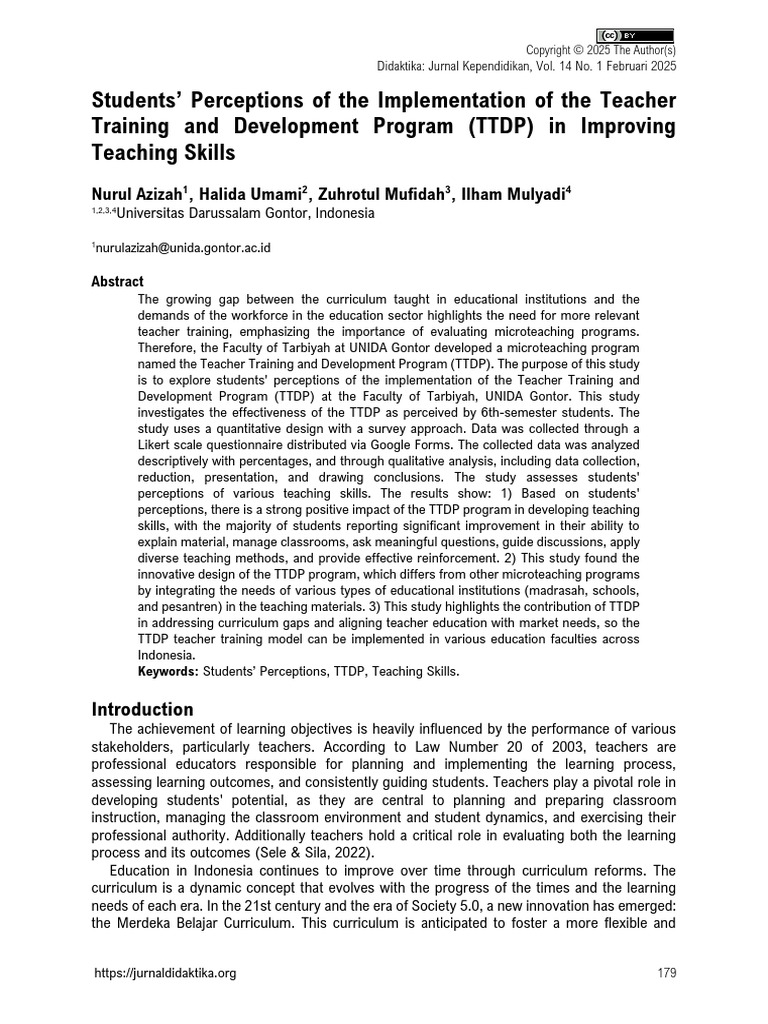 1674-Article Text-7814-1-10-20250210 | PDF | Teachers | Teaching Method