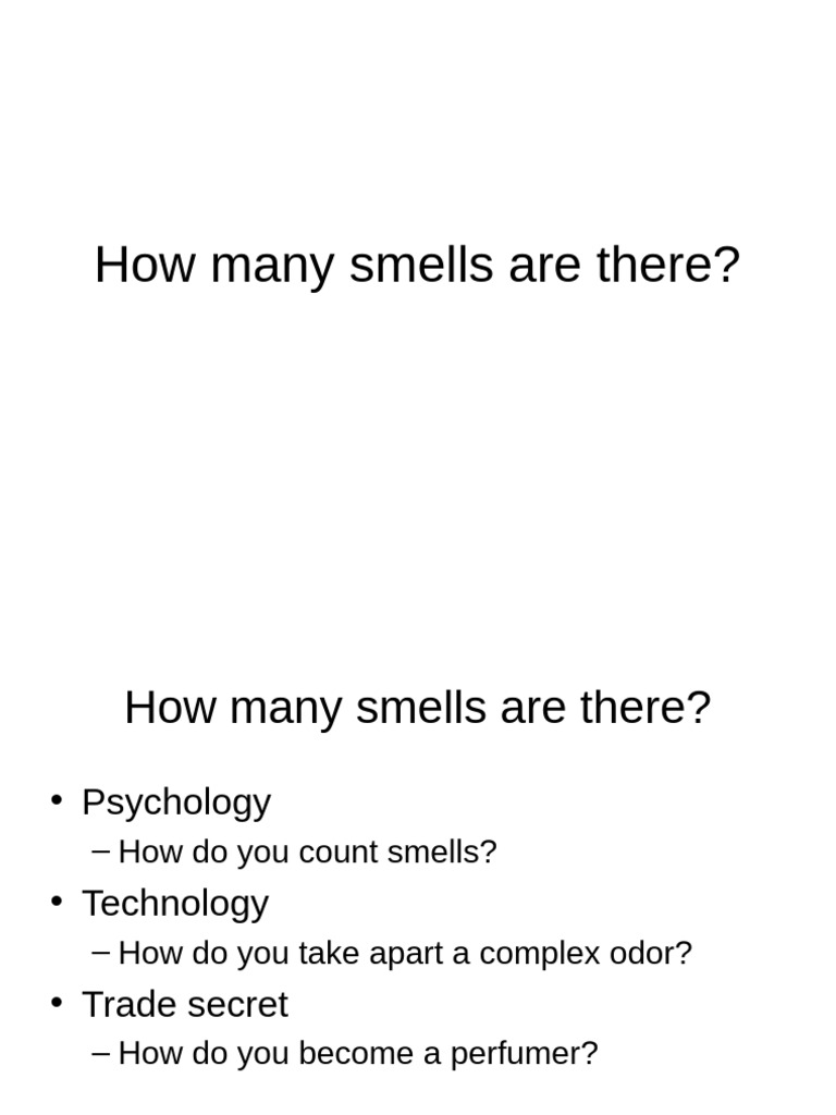 How Many Smells Are Therel | PDF | Odor | Taste