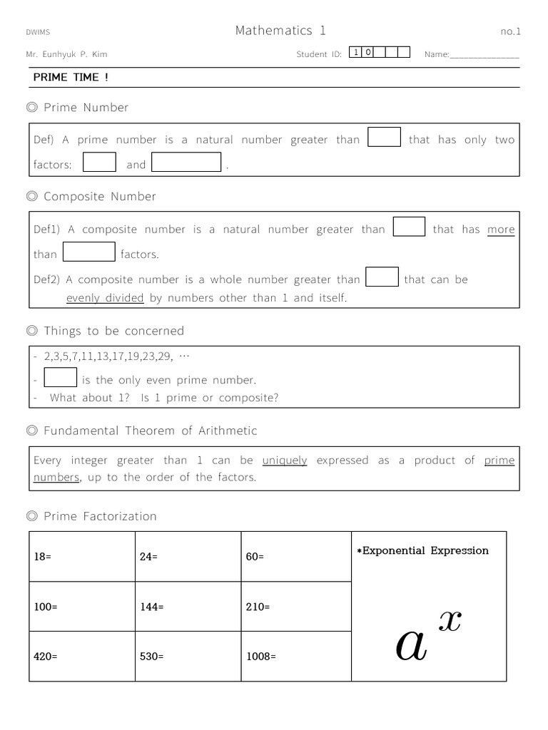 Math Concepts and Problem Solving | PDF | Factorization | Prime Number