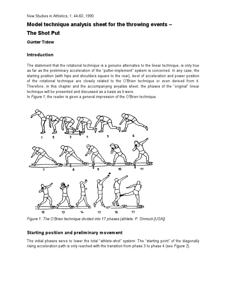 Shot Put | PDF | Anatomical Terms Of Motion | Rotation Around A Fixed Axis