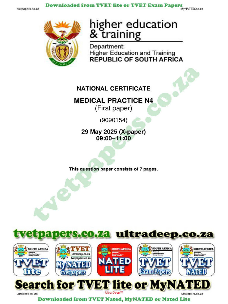 n1100 - Medical Practice n4 p1 June QP 2025 - Tvetpapers - Co.za | PDF