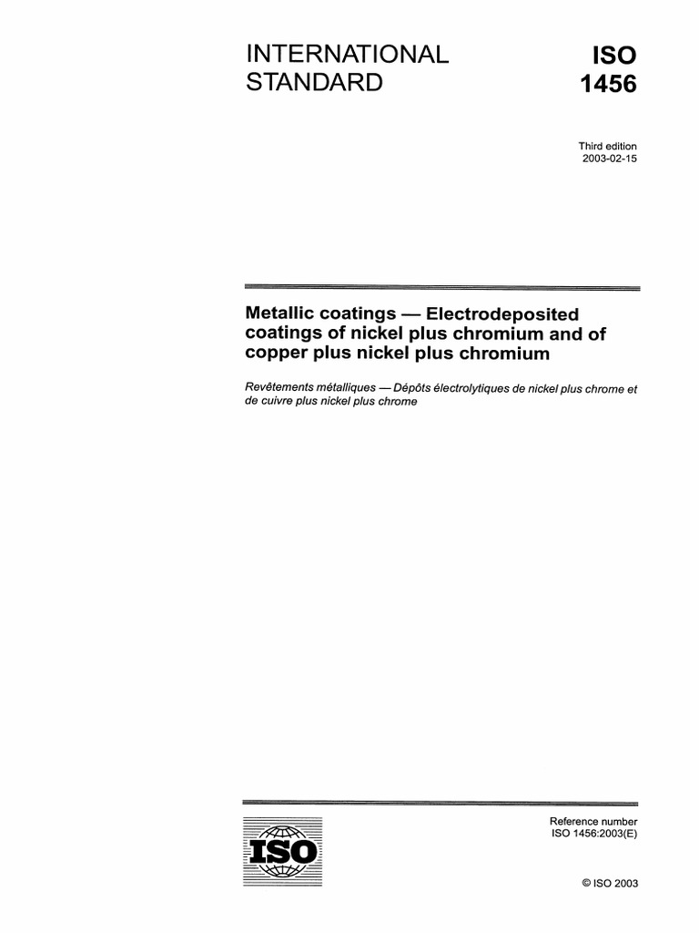 Iso 1456-2003 | PDF