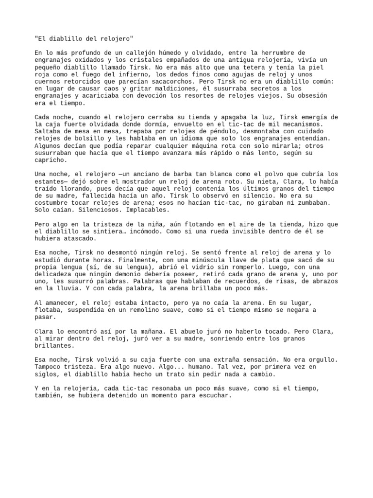 El diablillo y el reloj de arena | PDF | Reloj