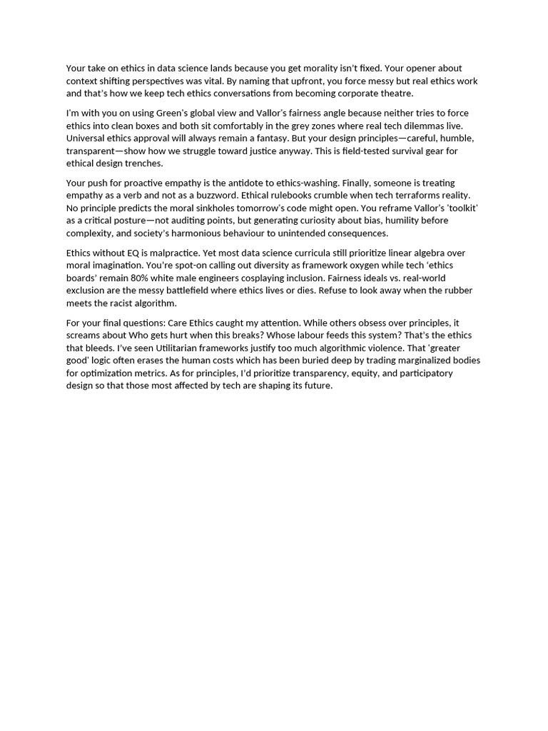 Ethics in Data Science: A Call for Empathy | PDF