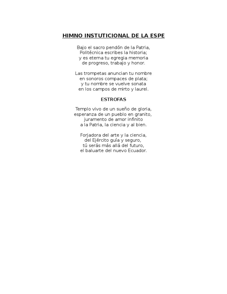 Himno Espe | PDF