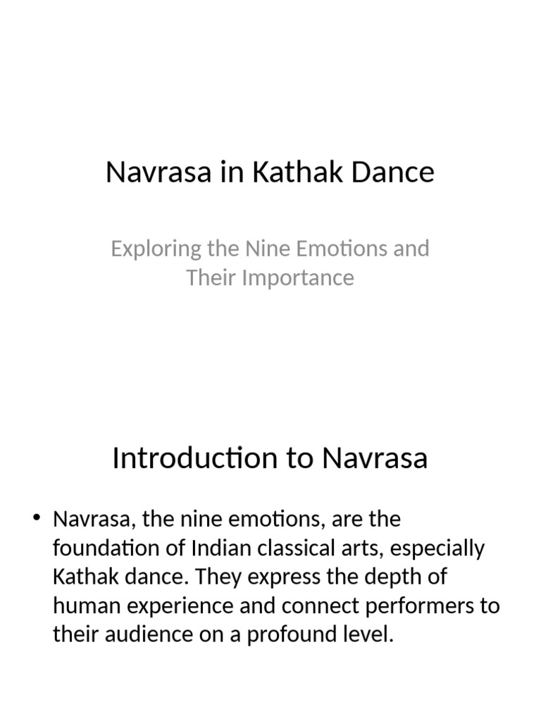 Navrasa: Emotions in Kathak Dance | PDF