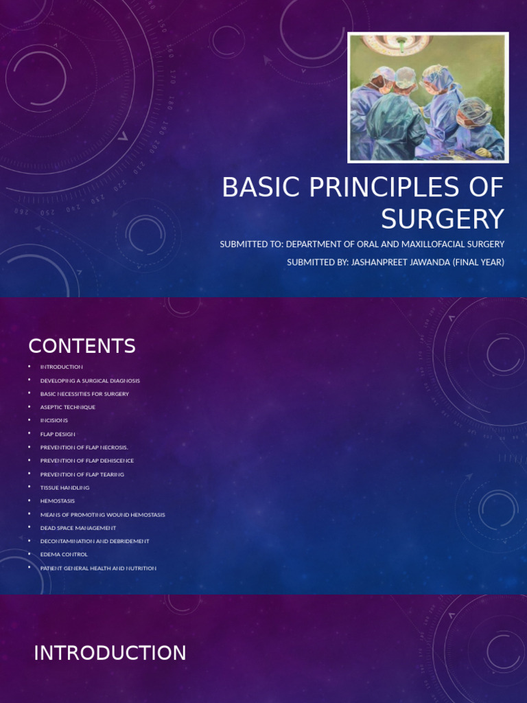 Basic Surgical Principles | PDF | Wound | Surgery