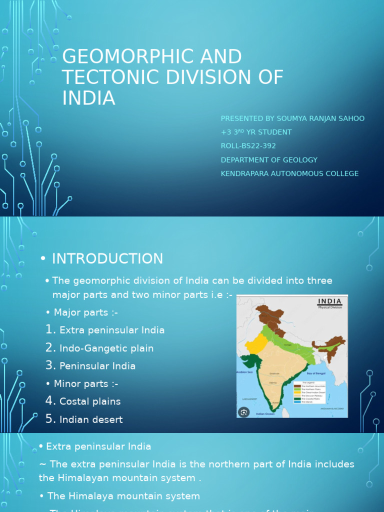 Tectonic Divisions of India Explained | PDF | Himalayas | Physical ...