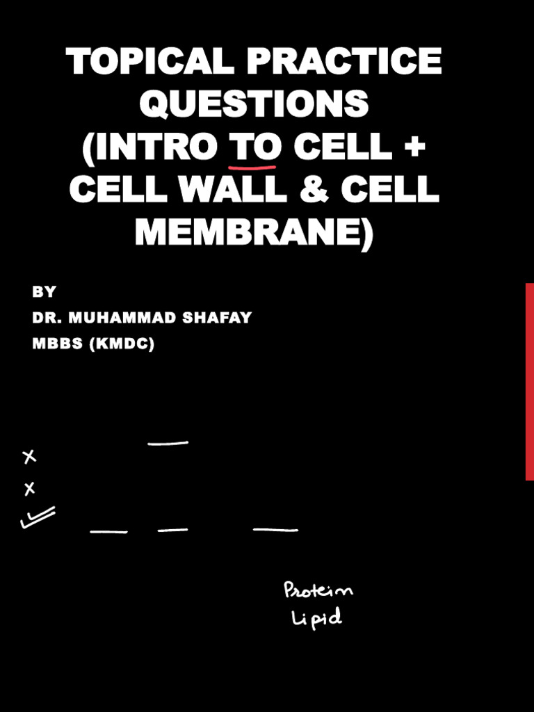 Tpp-01 Intro To Cell, Cell Wall & Cell Membrane | PDF | Cell Membrane ...