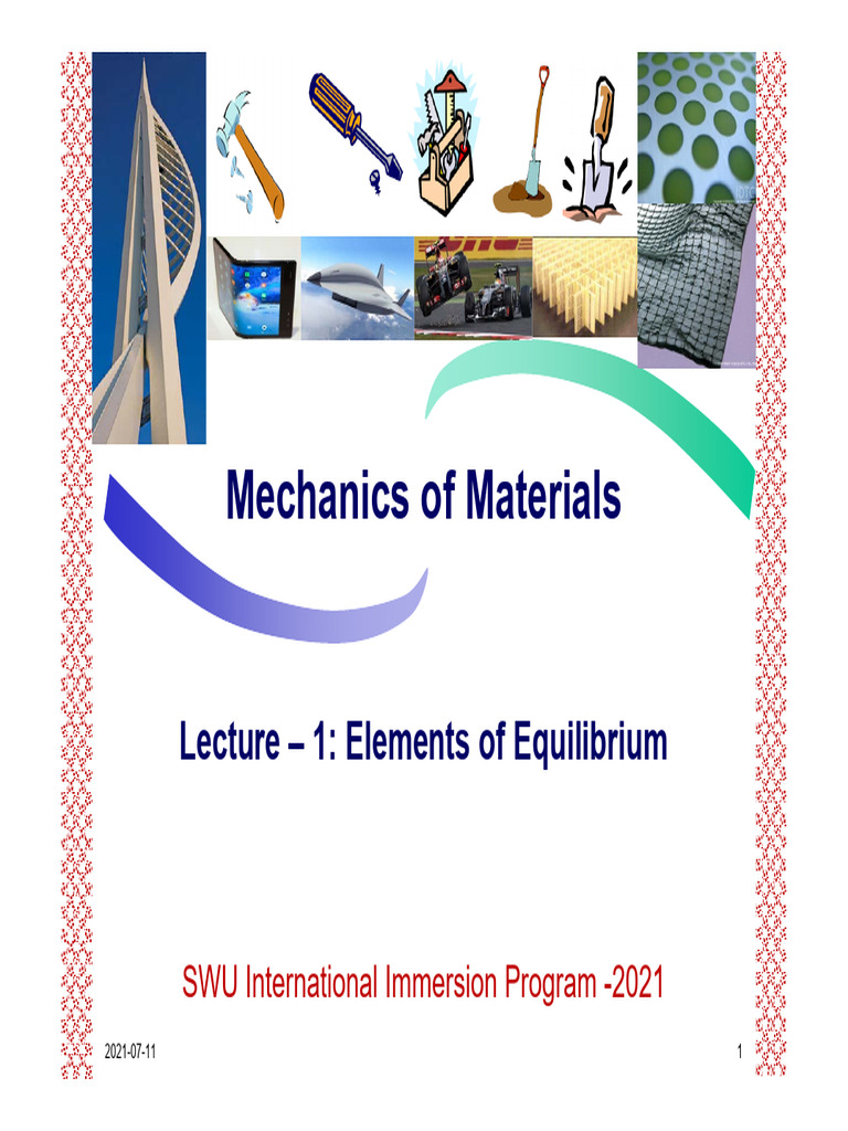 Elements of Static Equilibrium Explained | PDF | Force | Friction
