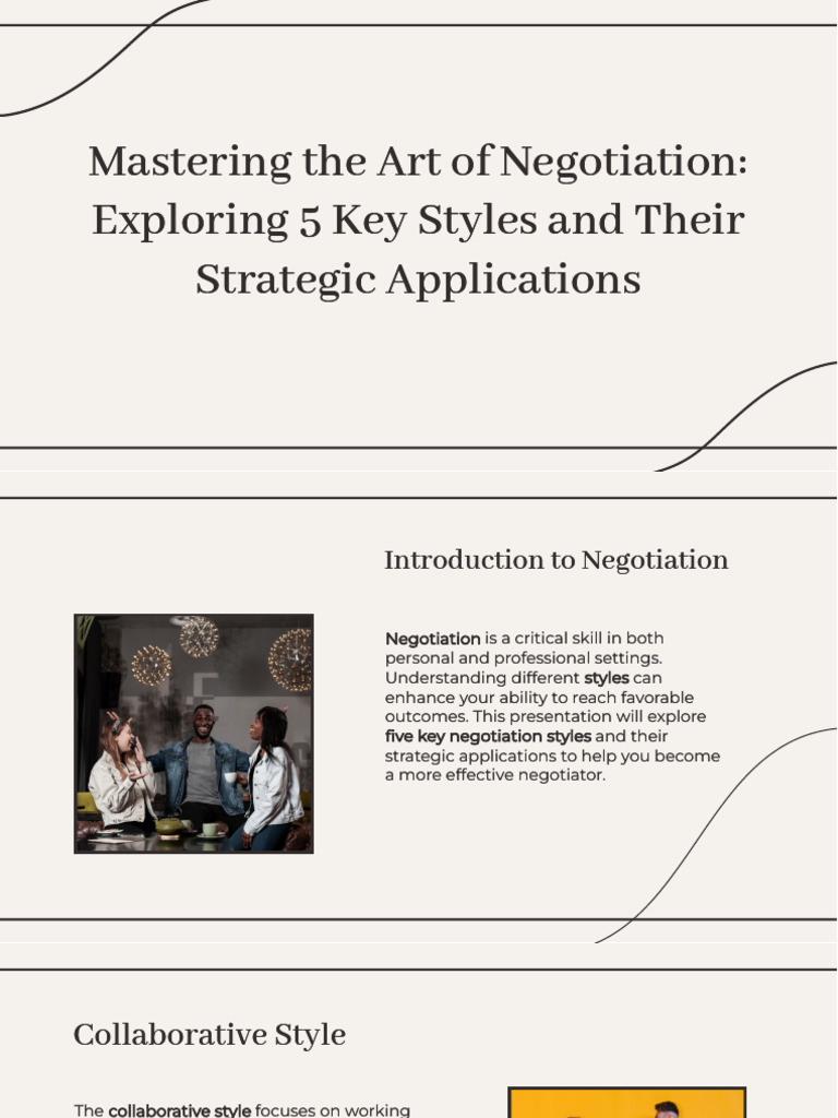 Key Negotiation Styles Explained | PDF