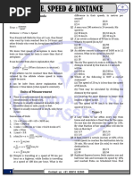 Speed, Time & Distance Practice Questions | PDF | Speed | Acceleration