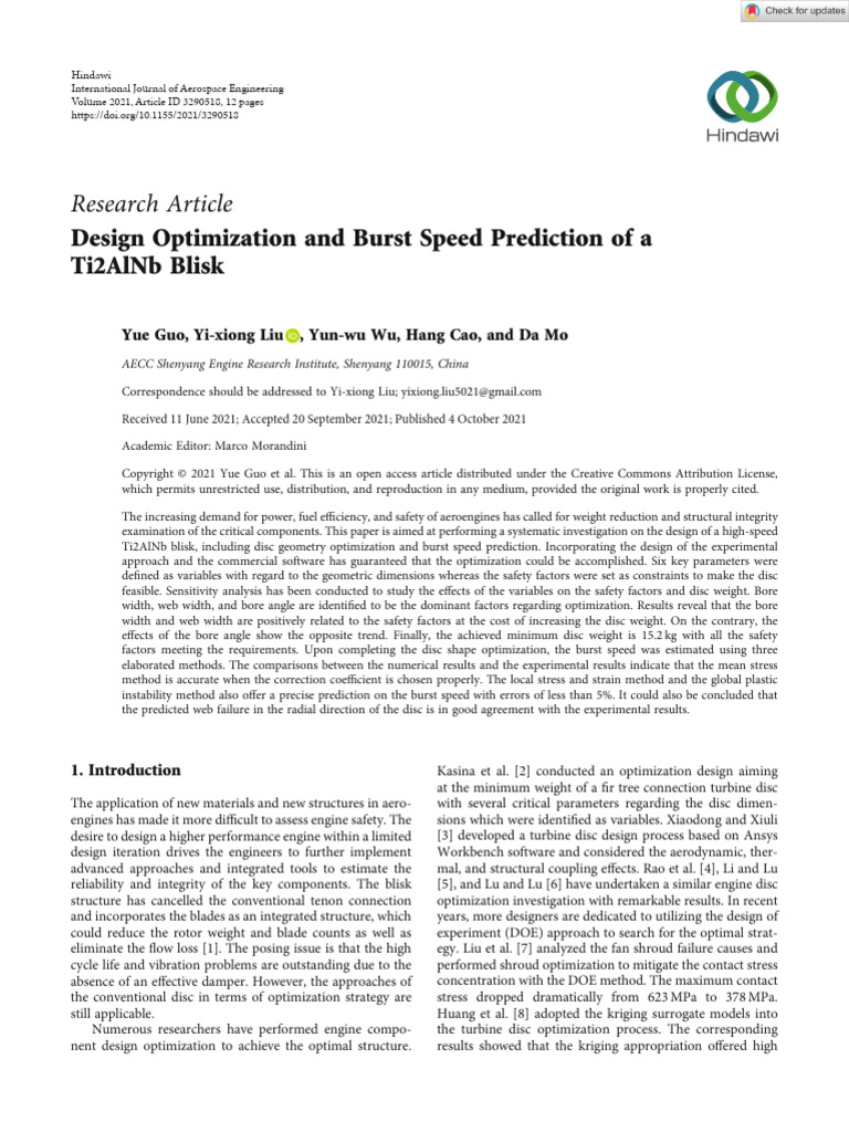 International Journal of Aerospace Engineering - 2021 - Guo - Design ...