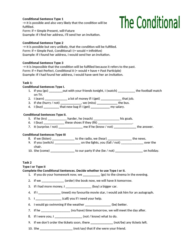 Understanding Conditional Sentences Types | PDF | Chess Openings | Chess