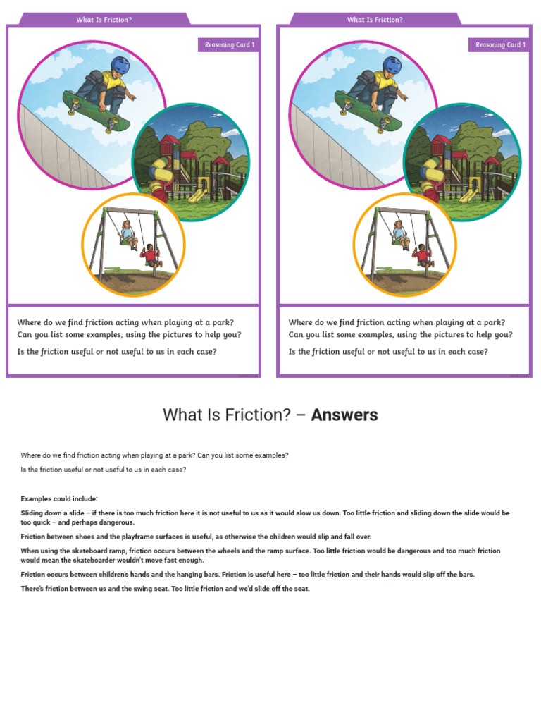 1 Stepping Into Science Y5 Forces Reasoning Cards | PDF
