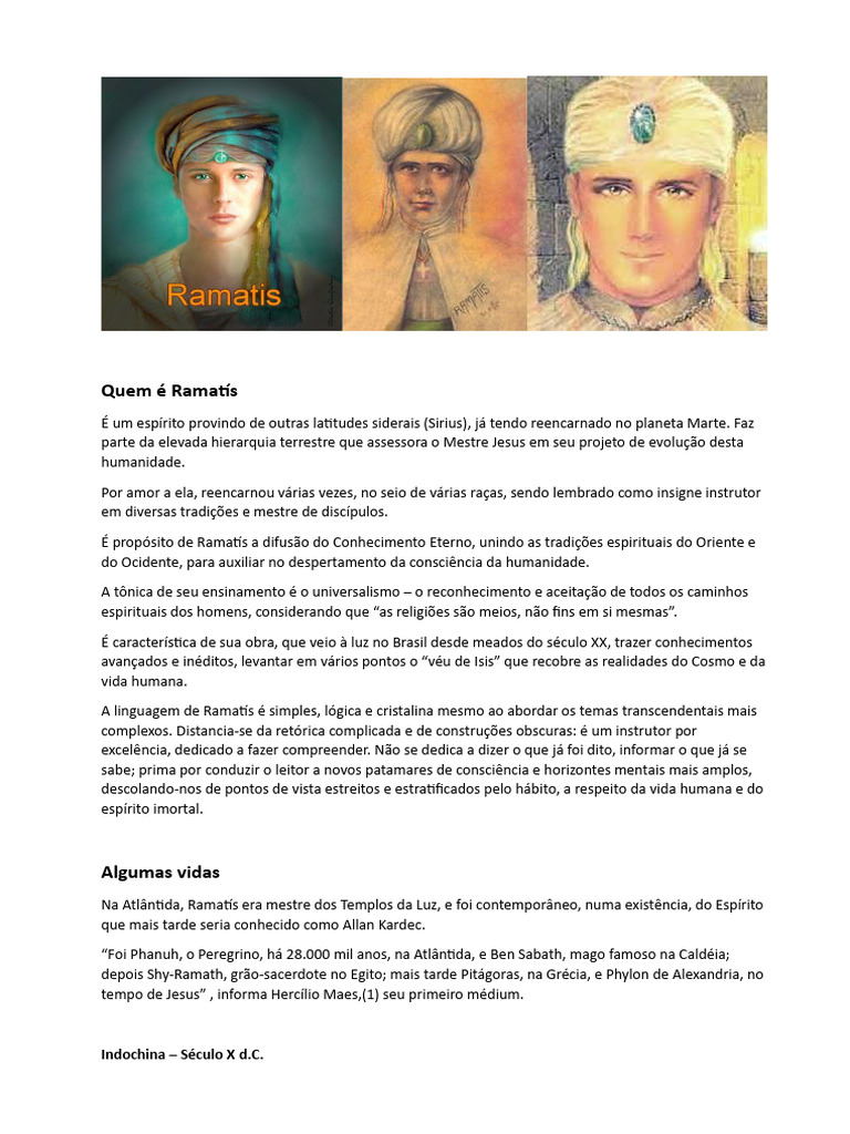 Ramatís: O Instrutor Espiritual Universal | PDF | Pitágoras | Reencarnação