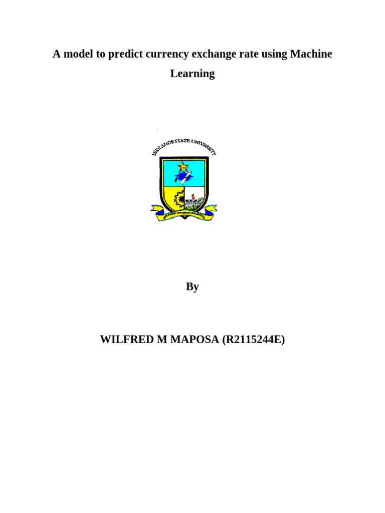 Second Submission Maposa Wilfred M | PDF | Machine Learning | Statistics